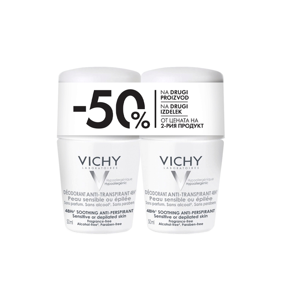 Vichy Deodorant Sensitive roll-on duopack 2 × 50 ml - Apoteka "Althaea ...